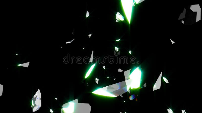Shine Crystal Star Explosion Burst with Pieces on Black Nature Energy ...
