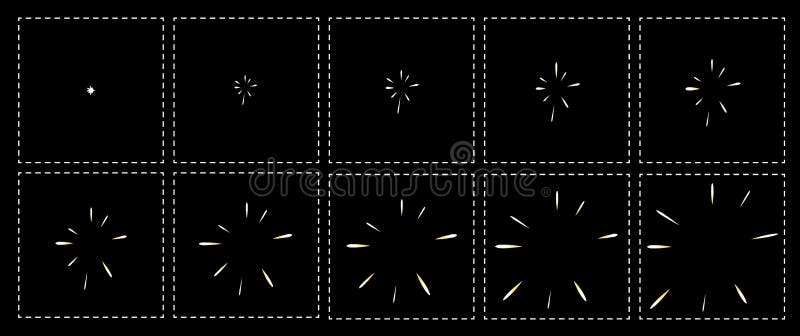 Shine Effect Sprite. Blast Fx Game Sequence Frame Stock Vector ...