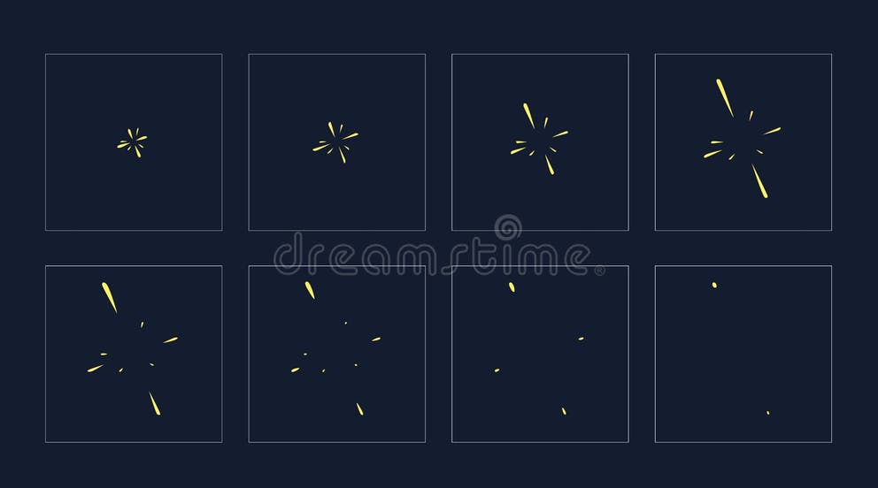 Shine Effect Sprite, Blast FX Game Sequence Stock Vector - Illustration ...