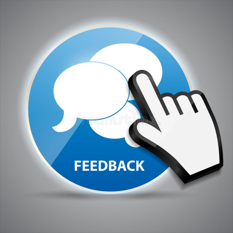 Feedback Blue 3d Realistic Paper Speech Bubble Stock Vector ...