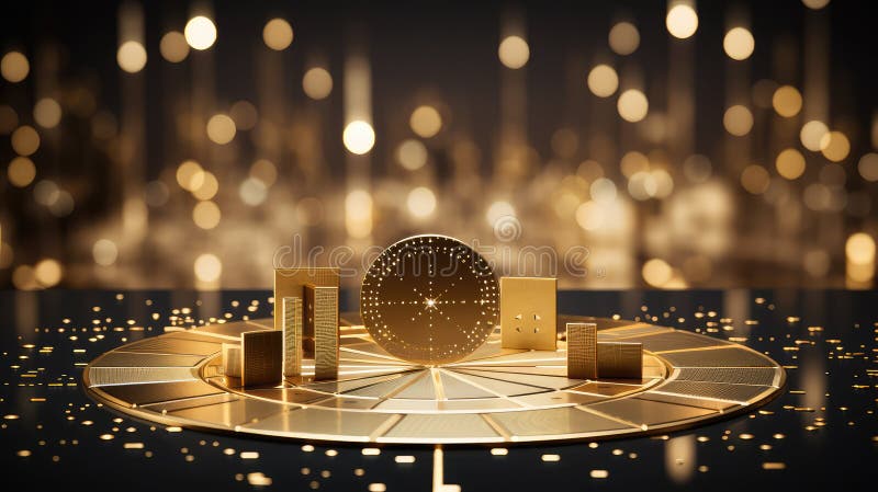 Shine gold geometric shape stock illustration. Illustration of elegant ...