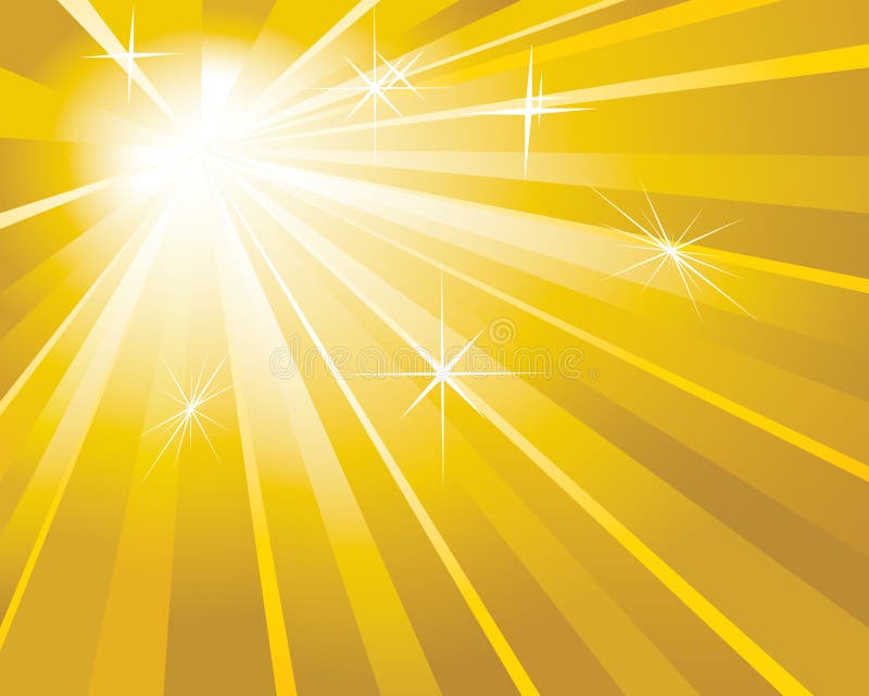Abstract Golden Bright Light. Gold Shine Burst Vector Illustration ...