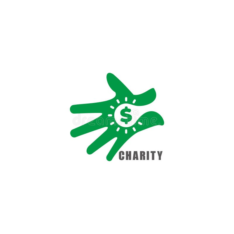 Shine Hand Charity Dollar Symbol Vector Stock Vector - Illustration of ...