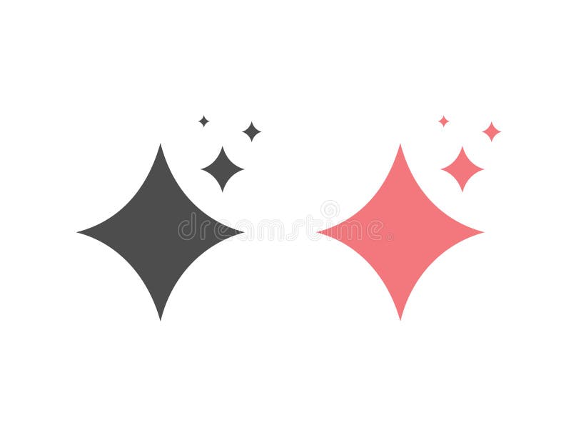 Shine Icon Set, Clean Star Icon. Vector Stock Vector - Illustration of ...