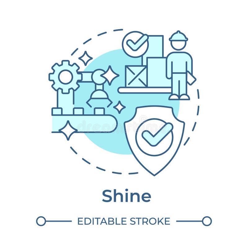 Shine Light Blue Concept Icon Stock Vector - Illustration of modern ...