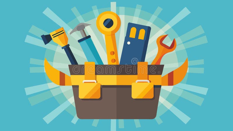 The Shine of New Tools Can Be Seen Nestled in a Workers Tool Belt Ready ...