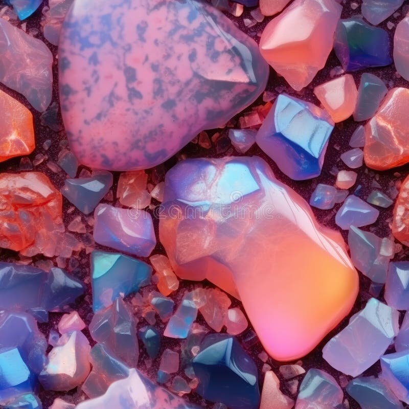 Shine Opal Macro Beautiful Texture Tile Seamless Background. Generative ...