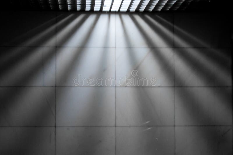 Shine. the Rays of Light from the Grating in the Ceiling Fall Down and ...