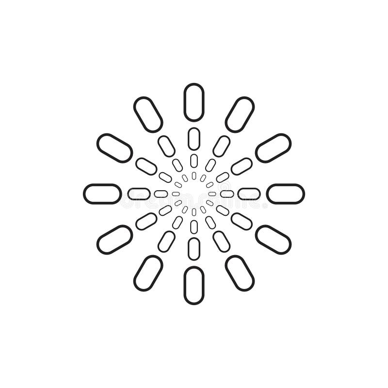 Simple Sun Rays Waves Geometric Outline Circle Logo Vector Stock Vector ...