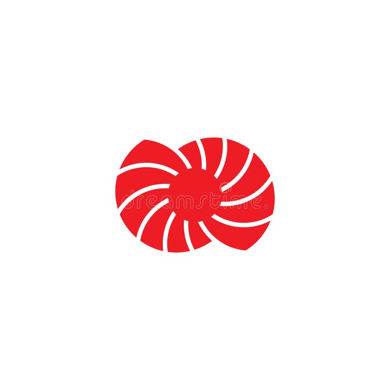 Shine Red Sun Swirl Geometric Simple Logo Vector Stock Vector ...