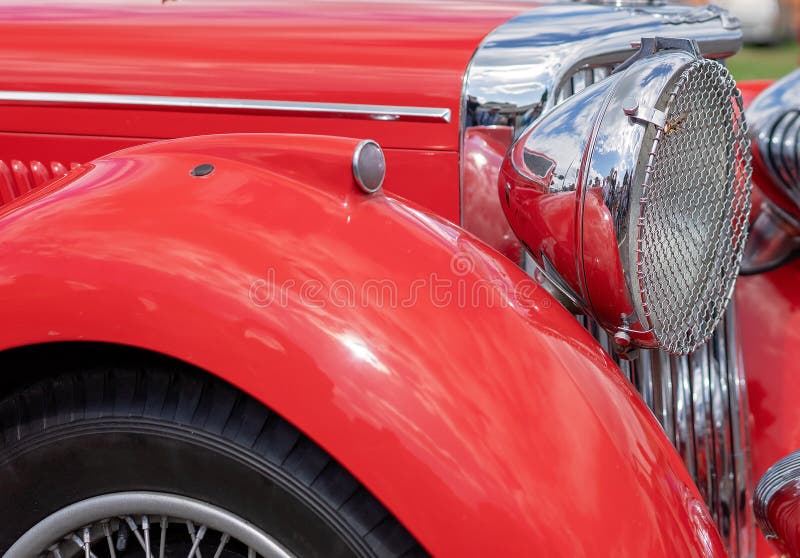 The Shine on a Restored Vintage Car Stock Photo - Image of antique ...