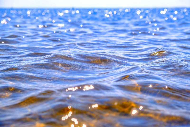 Shine of Sea Waves. Blue Sea Water Surface Stock Image - Image of ...