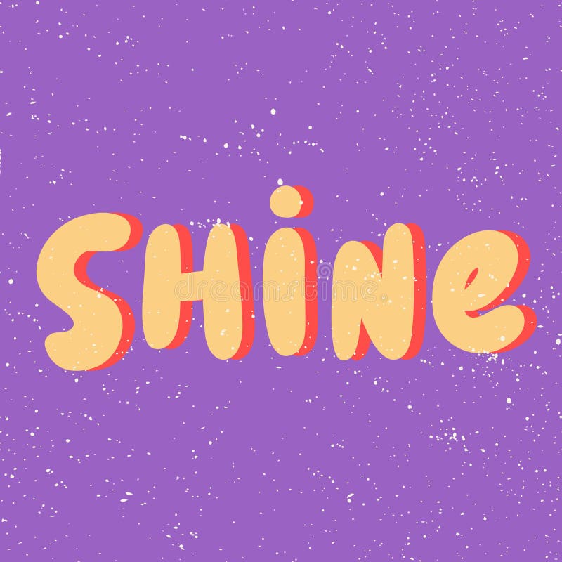 Shine. Sticker for Social Media Content. Vector Hand Drawn Illustration ...