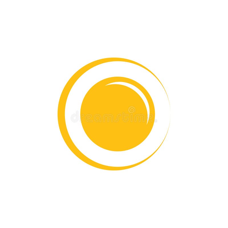 Shine Yellow Sun Simple Logo Vector Stock Vector - Illustration of flat ...