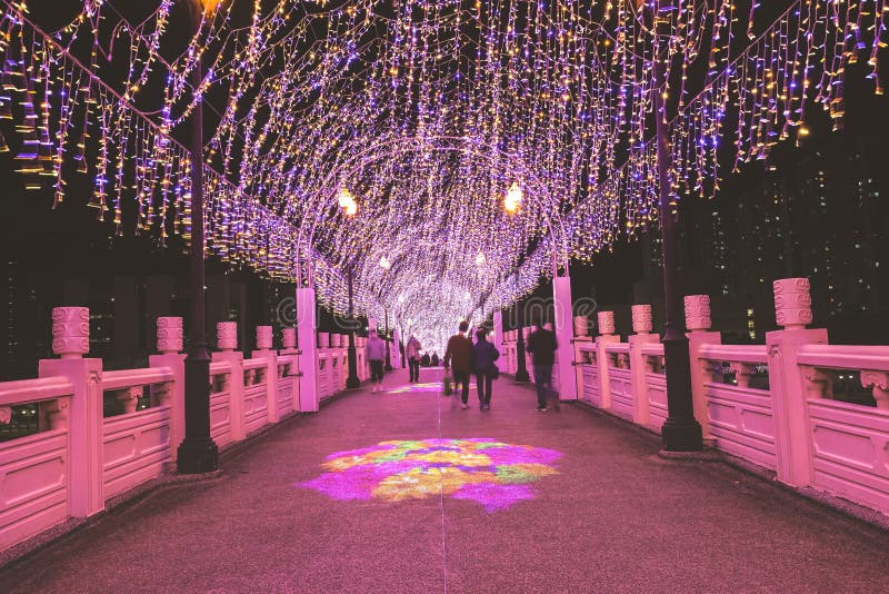 Shing Mun River with Christmas Decoration at Shatin 21 Dec 2022 ...