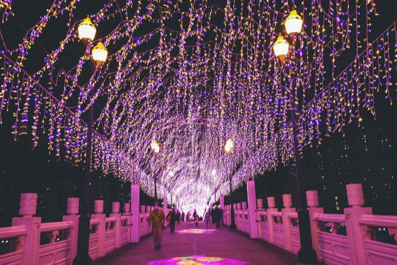 Shing Mun River with Christmas Decoration at Shatin 21 Dec 2022 ...