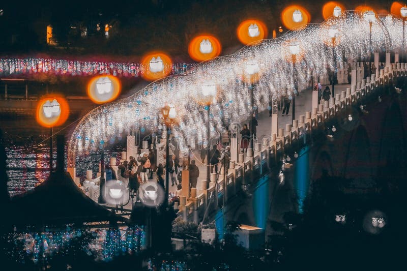 Shing Mun River with Christmas Decoration at Shatin Dec 24 2023 ...