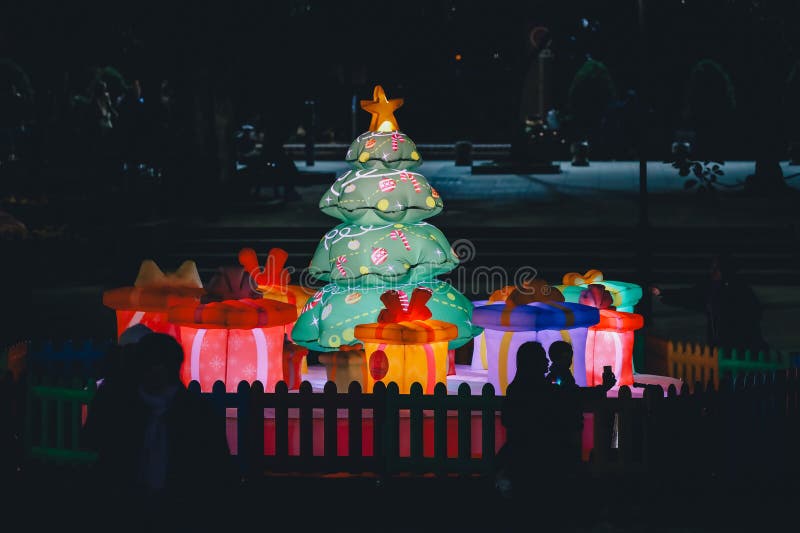 Shing Mun River with Christmas Decoration at Shatin Dec 24 2023 ...