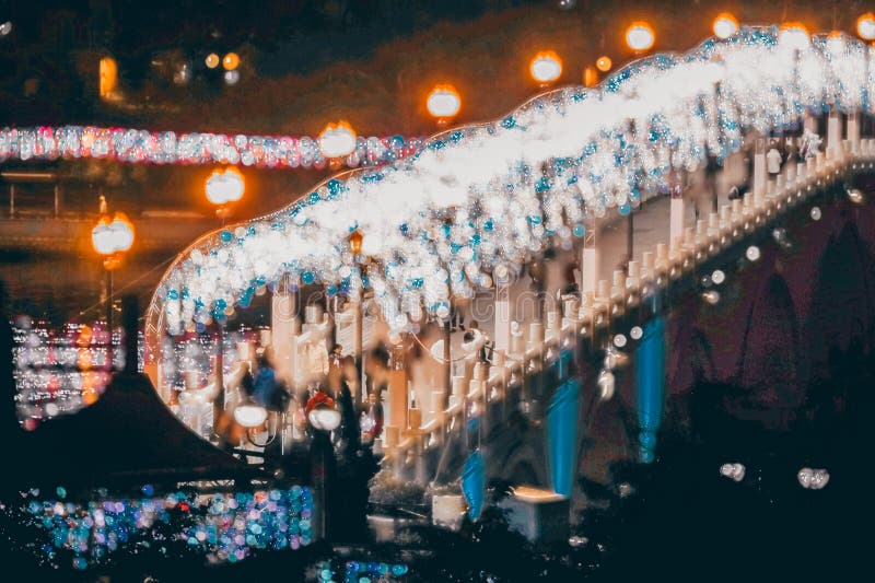 Shing Mun River with Christmas Decoration at Shatin Dec 24 2023 ...