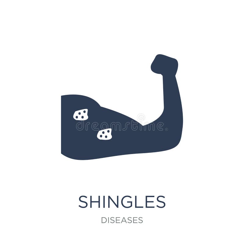 Shingles Icon. Trendy Flat Vector Shingles Icon on White Background ...