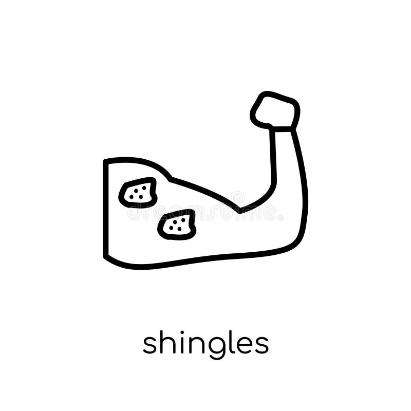 Shingles Icon. Trendy Modern Flat Linear Vector Shingles Icon on Stock ...