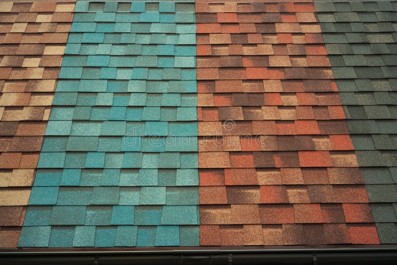 Shingles samples on roof stock image. Image of slate - 74308247
