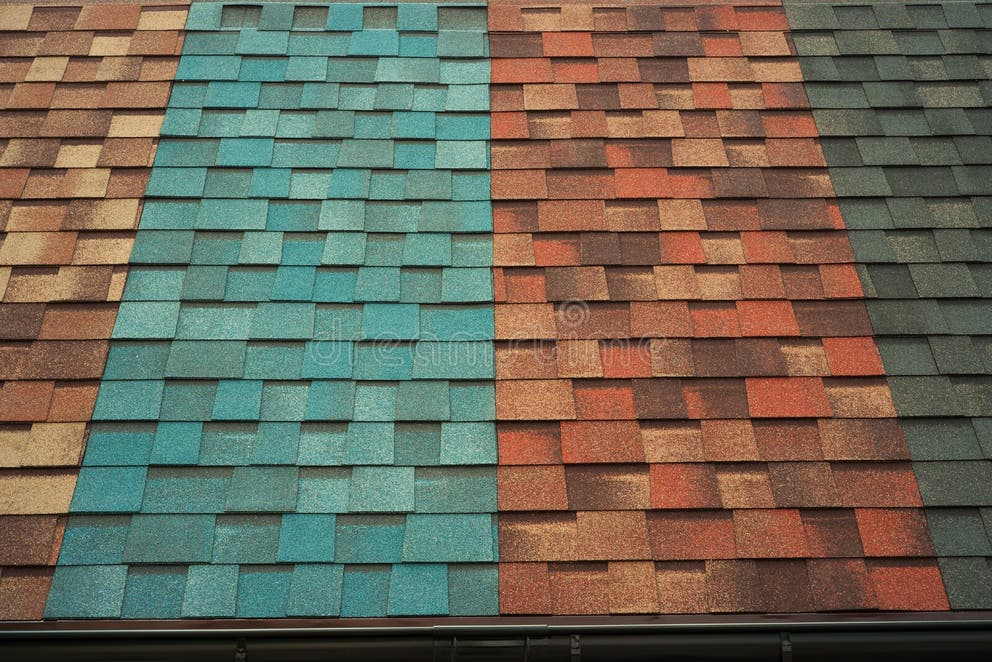 Shingles samples on roof stock image. Image of slate - 74308247