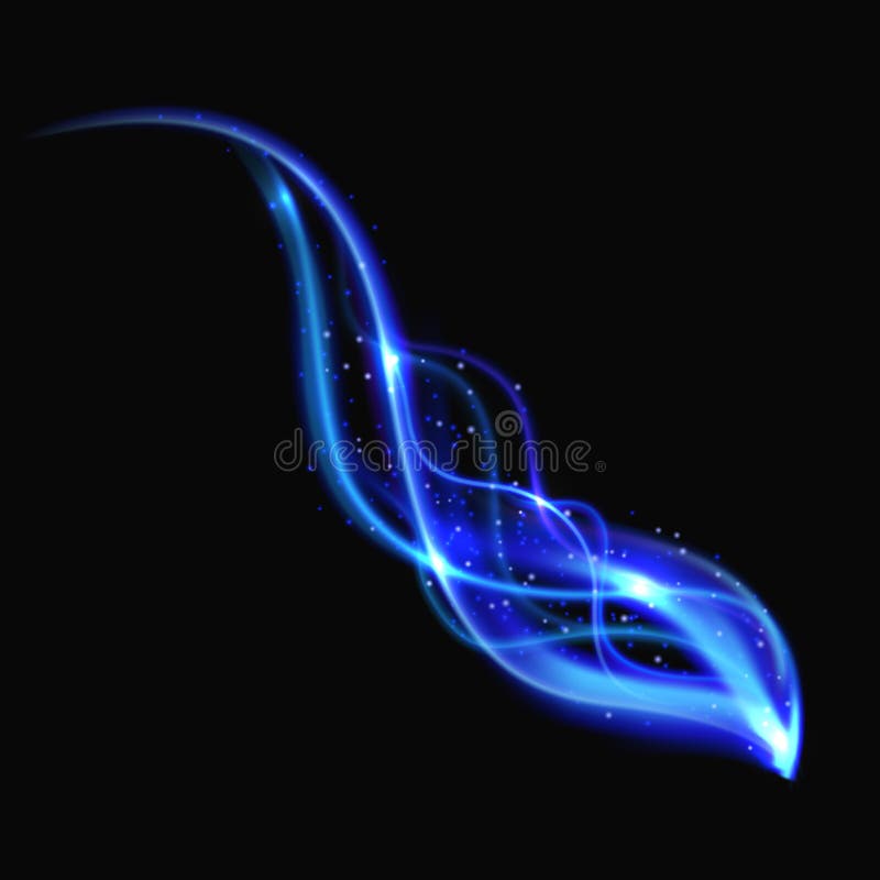Blue Lamp Glow, Energy Flow, Speed Lines Light Effect Vector Background ...