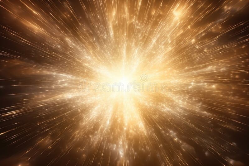 Glowing Abstract Sun Burst with Digital Lens Flare Stock Illustration ...