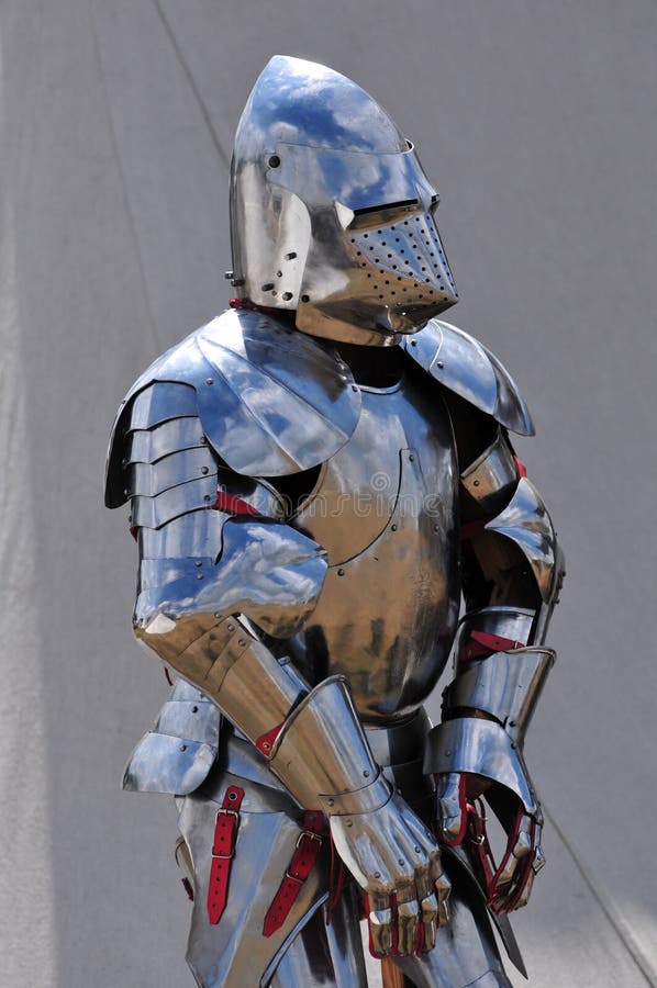 Shining armour. stock photo. Image of gloves, helmet, leather - 6097212