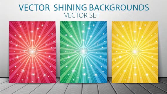 Shining Backgrounds Vector Collection Stock Illustration - Illustration ...