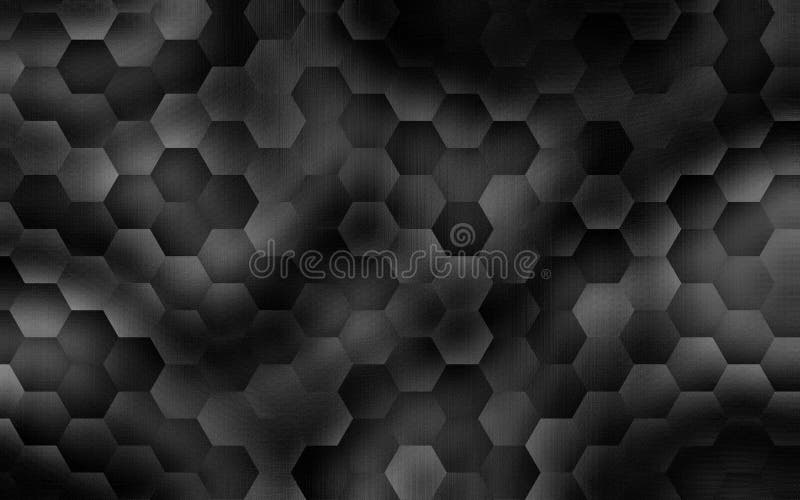 Shining Black Hexagon Hex Shapes Abstract Background Stock Illustration ...