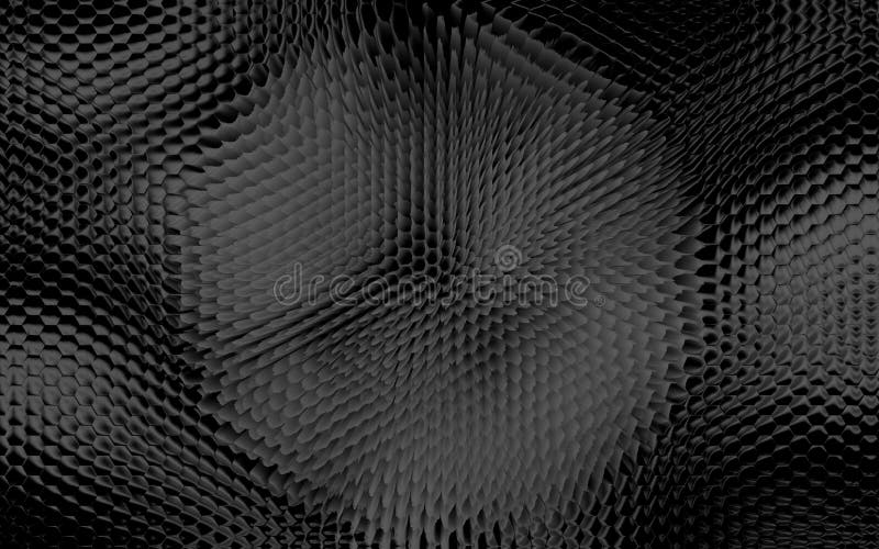 Shining Black Hexagon Hex Shapes Abstract Background Stock Illustration ...