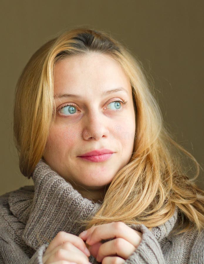 Sincere Woman s Face stock photo. Image of mark, look - 4132496