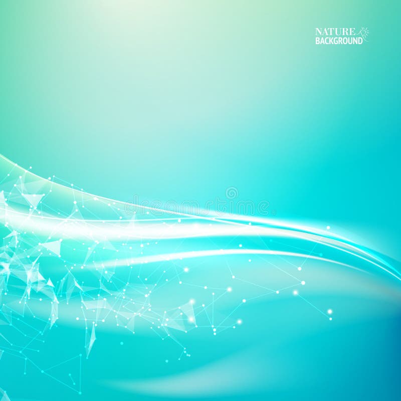 Shining blue flow stock vector. Illustration of flare - 60442989