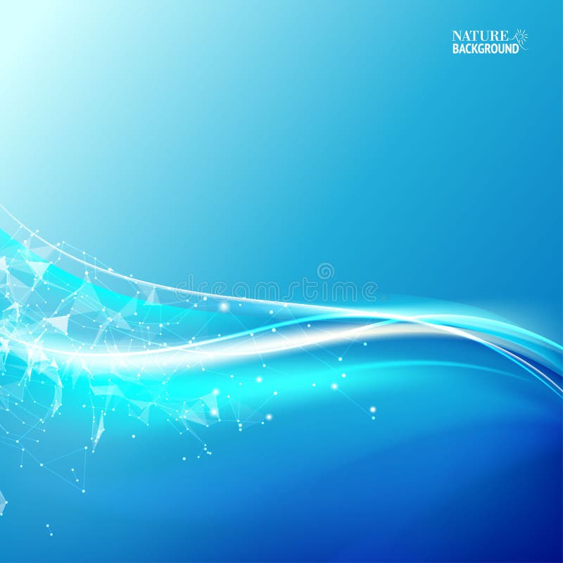 Shining blue flow stock vector. Illustration of line - 60453307