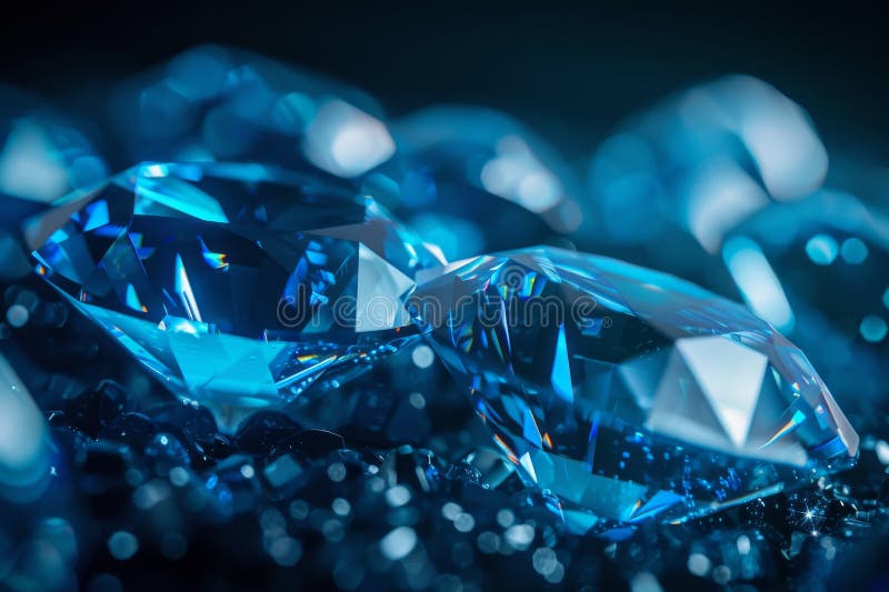 Shining Blue Gemstones, Luxury and Elegance Stock Image - Image of ...