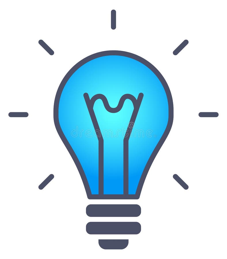 Blue Light Bulb Clipart