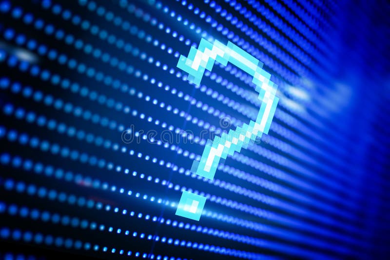 Shining Blue Question Mark on Blue Background Stock Image - Image of ...