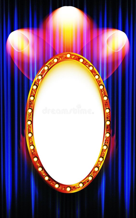 Shining Blue Retro Billboard Stock Vector - Illustration of decoration ...