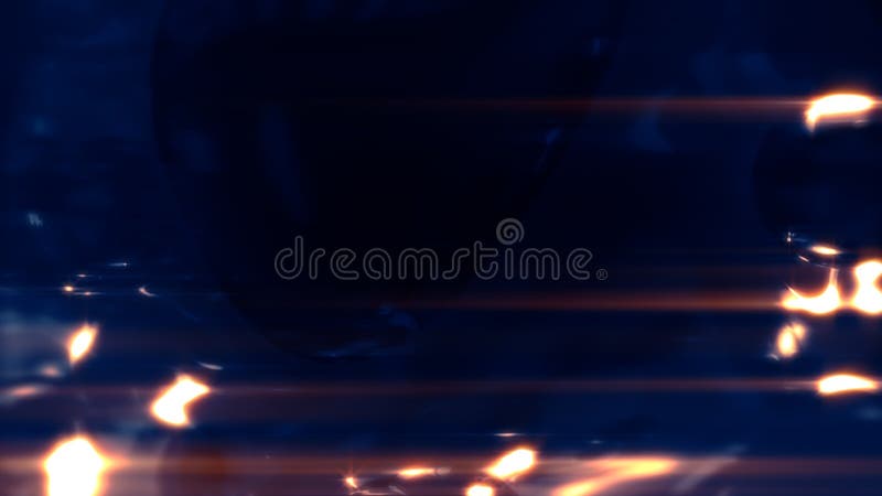 Shining Blue Slime Mild Shapes Particles - Dark Bokeh Bg - Abstract 3D Rendering Stock ...