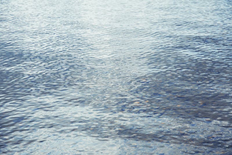 Wavy Ripple Surface of Water on Shallow Rapid Stream, Landscape with ...
