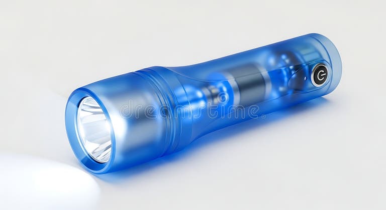 Shining Brightly: a Transparent Blue Flashlight with Internal Details ...