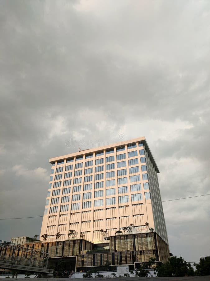 Shining Building in a Overcast Wheather Stock Photo - Image of downtown ...