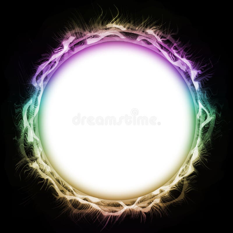 Om Circle Mandala, Cosmic Background Stock Illustration - Illustration ...
