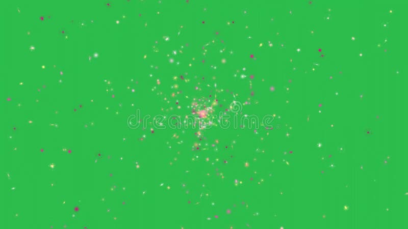 Shining Colorful Glitter Particles Motion Graphics on Green Screen ...