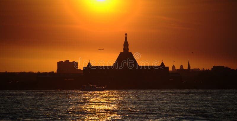 Shining stock photo. Image of plane, church, sunset, york - 81306940