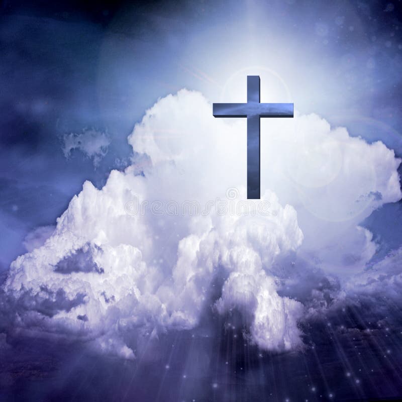Cross in the sky stock photo. Image of jesus, power - 191726132