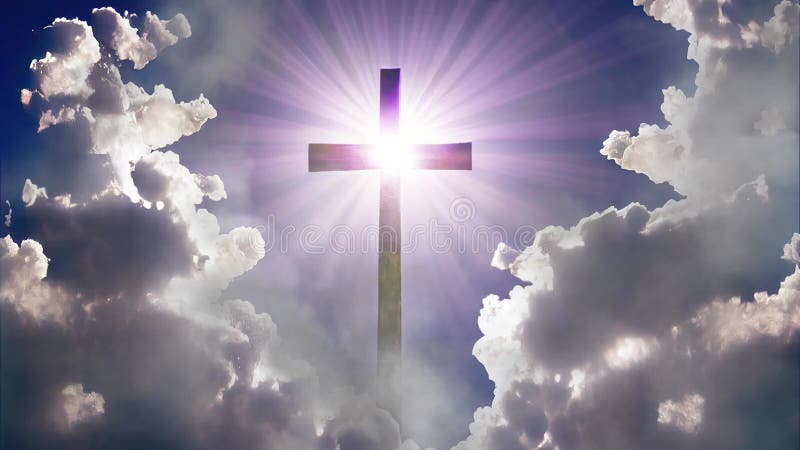 Shining cross stock footage. Video of church, cross - 302645294