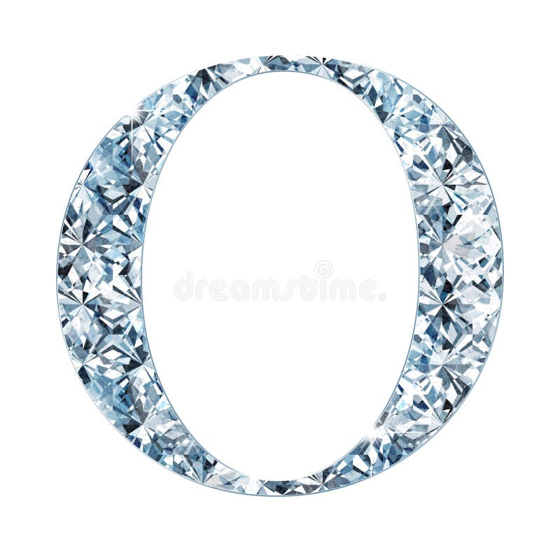 O Shining Diamond Alphabet Uppercase Letter Isolated with Transparent ...